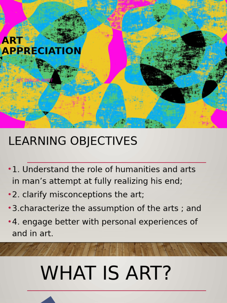 ART APPRECIATION Week 1 | PDF | Cognitive Science | The Arts