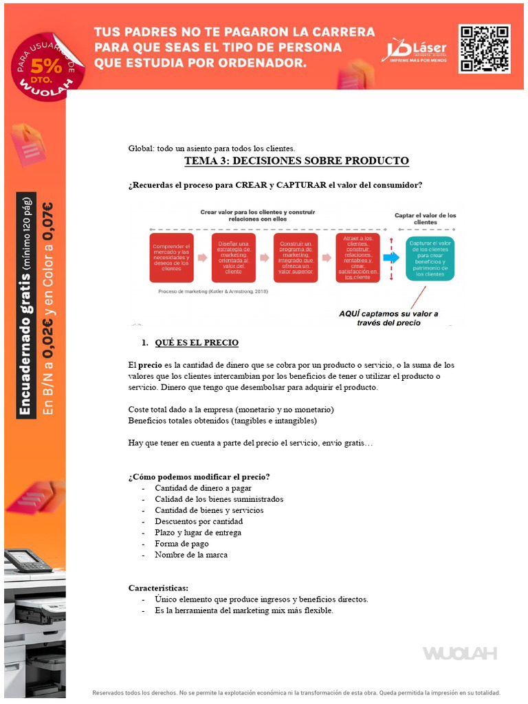 Wuolah Free TEMA 3 DC | PDF | Mercado (economía) | Precios