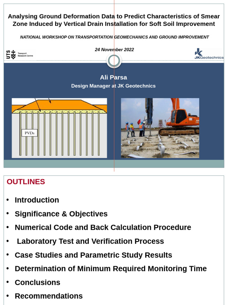 Analysing Ground Deformation Data To Predict Characteristics of Smear ...