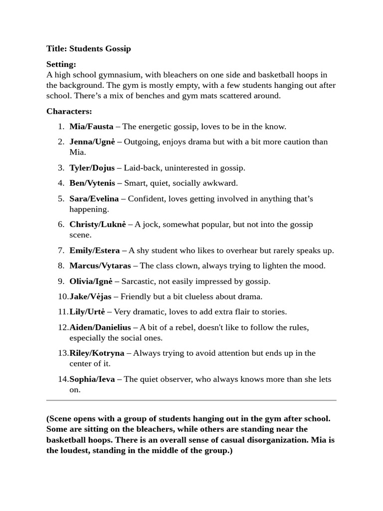 Students Gossip | PDF