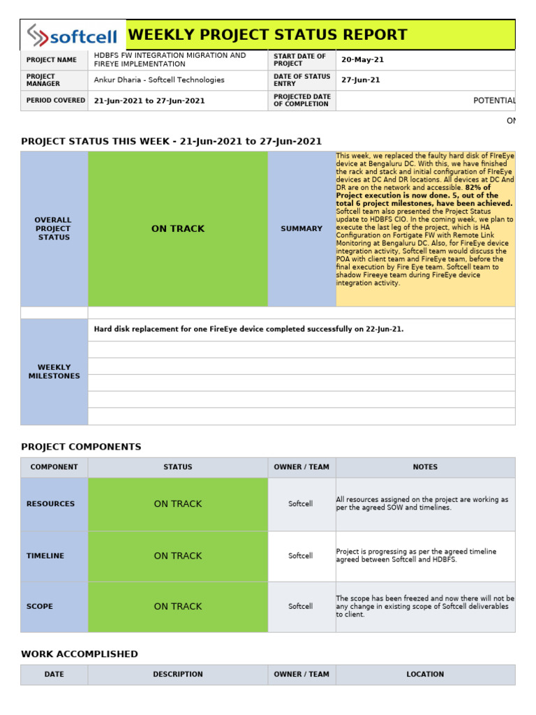 Weekly Project Status Update: HDBFS | PDF | Computing | Computer ...