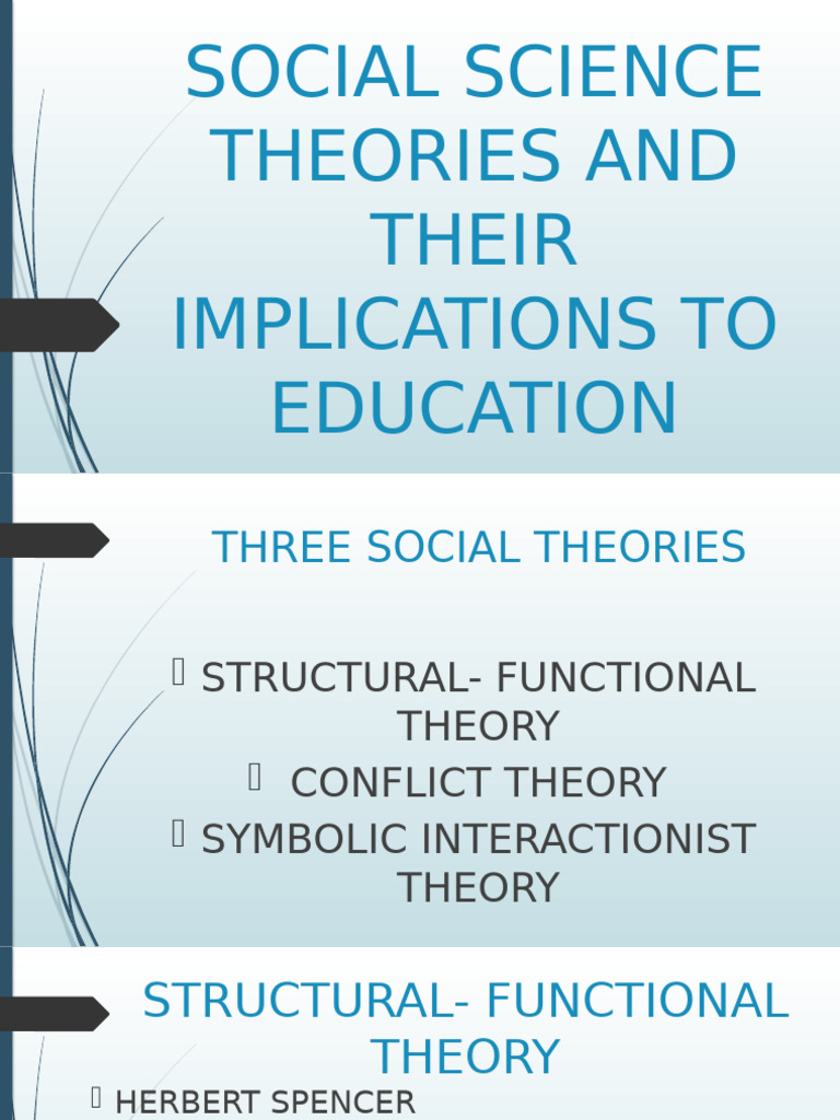 Ch3 Social Science Theories and Their Implications to Education | PDF ...