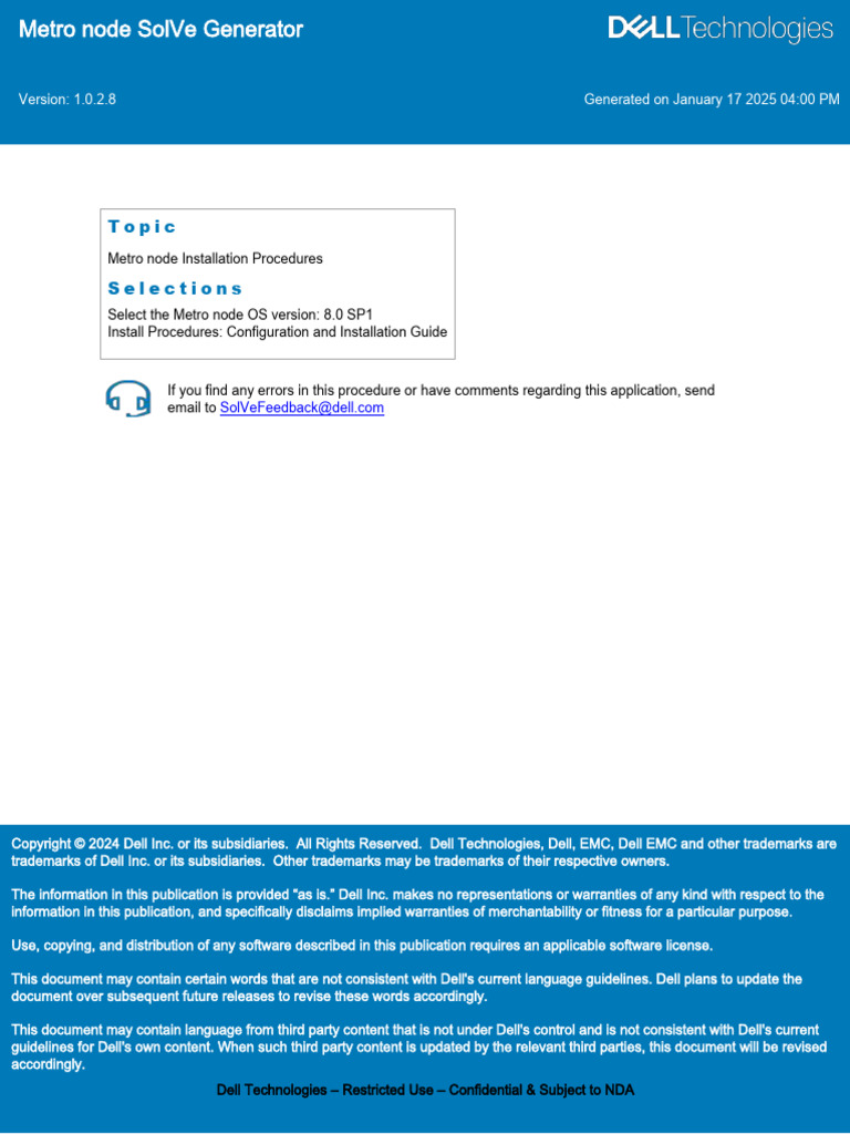 Metro Node - Metro Node Installation Procedures-8.0 SP1 | PDF | Secure ...