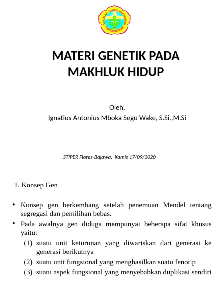 Materi Genetik Pada | PDF