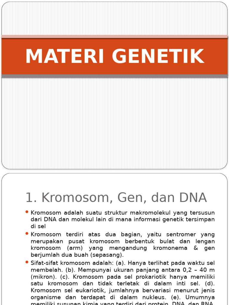 PERTEMUAN 3 MATERI GENETIK | PDF