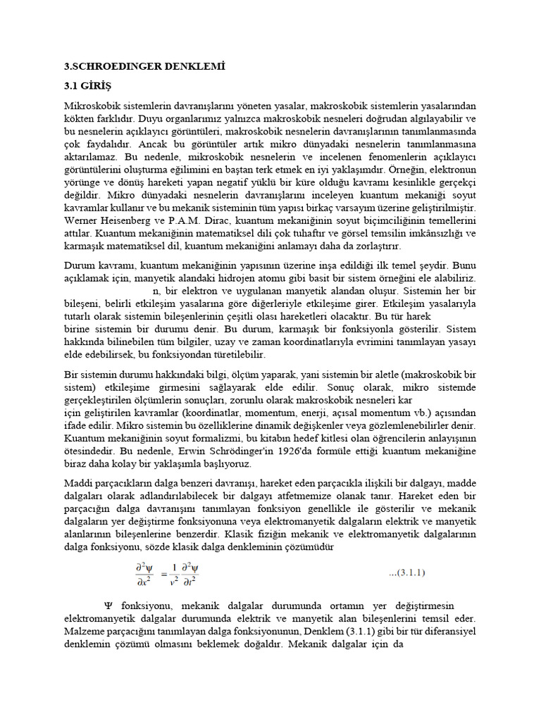 Schroedinger Denklemi Hafta5 | PDF