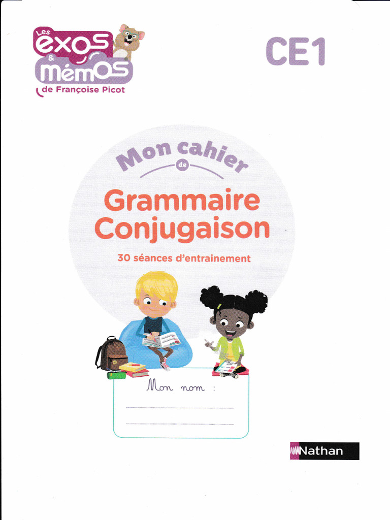 Cahier de Grammaire et Conjugaison CE1 | PDF | Morphologie linguistique ...