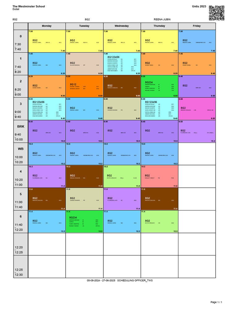 8G2 Timetable From 3rd March 25 | PDF