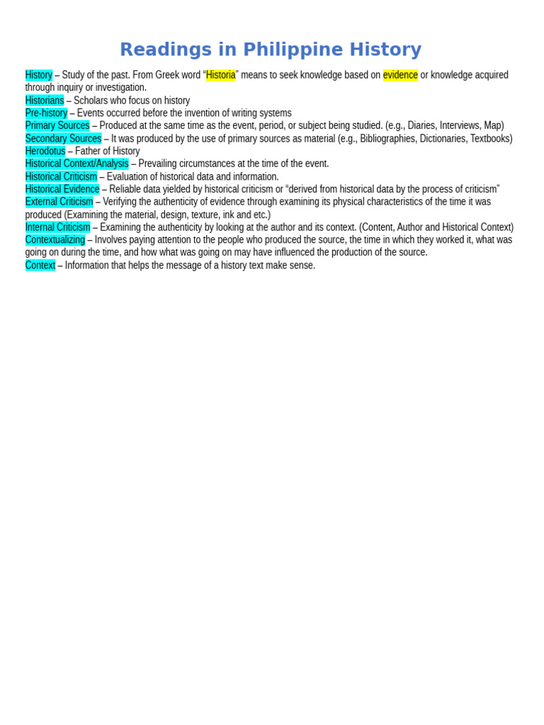 Readings in Philippine History | PDF
