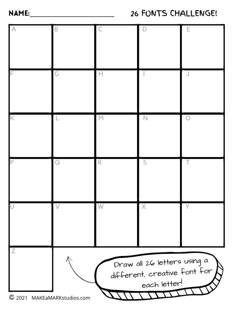 26 Fonts Challenge | PDF
