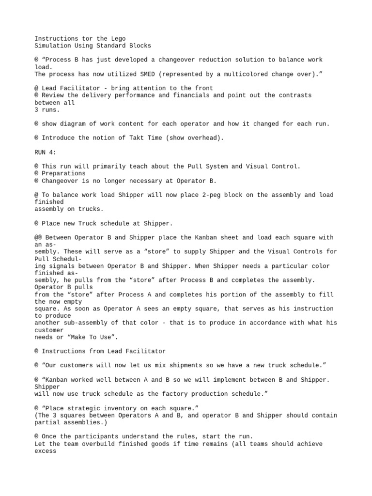 Lego Simulation Instructions Part3 | PDF | Inventory | Business Economics