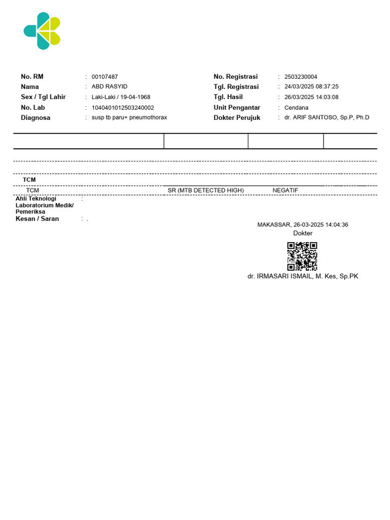 HASIL TCM ABD.RASYID | PDF