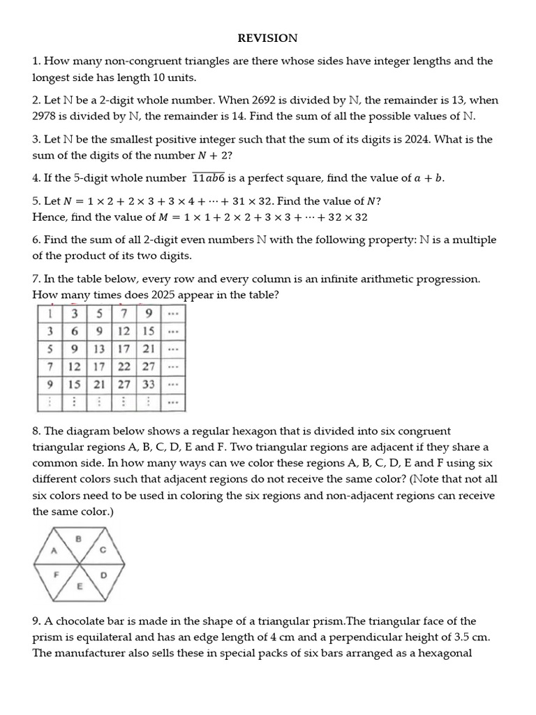 Integer Triangle and Geometry Problems | PDF | Sphere | Triangle