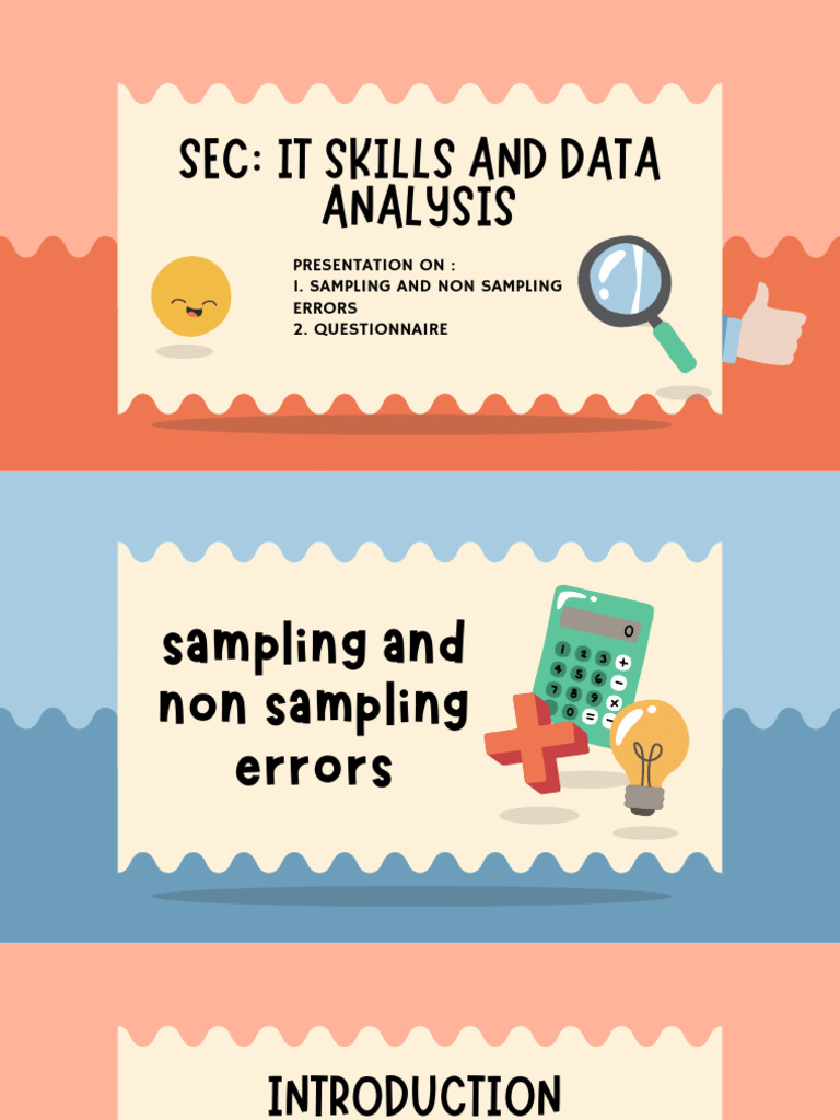 Sampling and Non Sampling Error and Questionnaire | PDF | Sampling ...