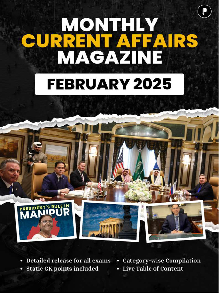 February 2025 Current Affairs Summary | PDF