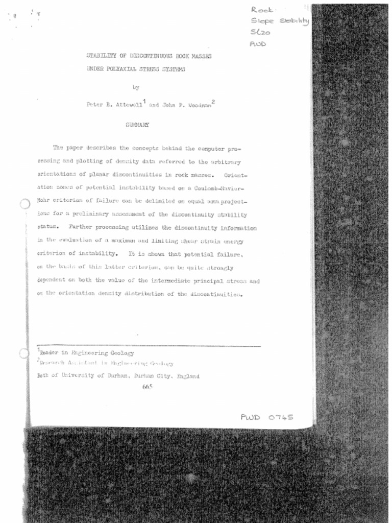Attewell PB, Woodman JP_1971_Stability of discontinous rock masses ...