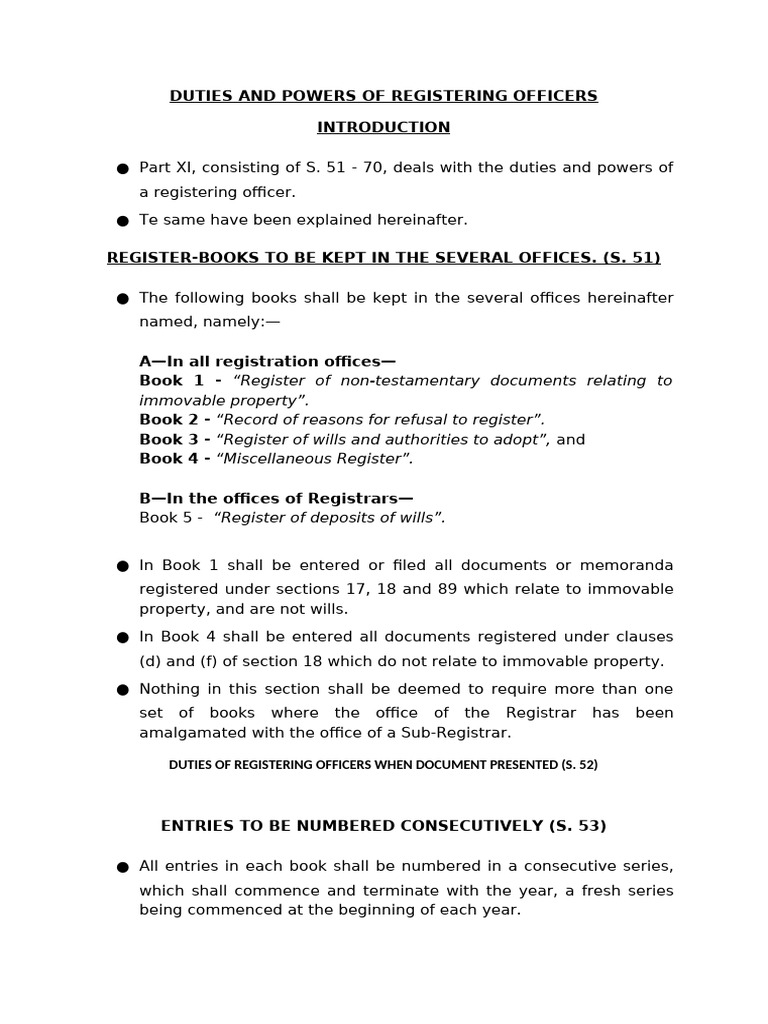 Duties of Registering Officers Under Act | PDF | Common Law | Justice