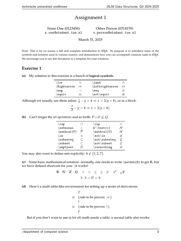 TU e AGA Homework Template | PDF | Algorithms | Mathematical Logic