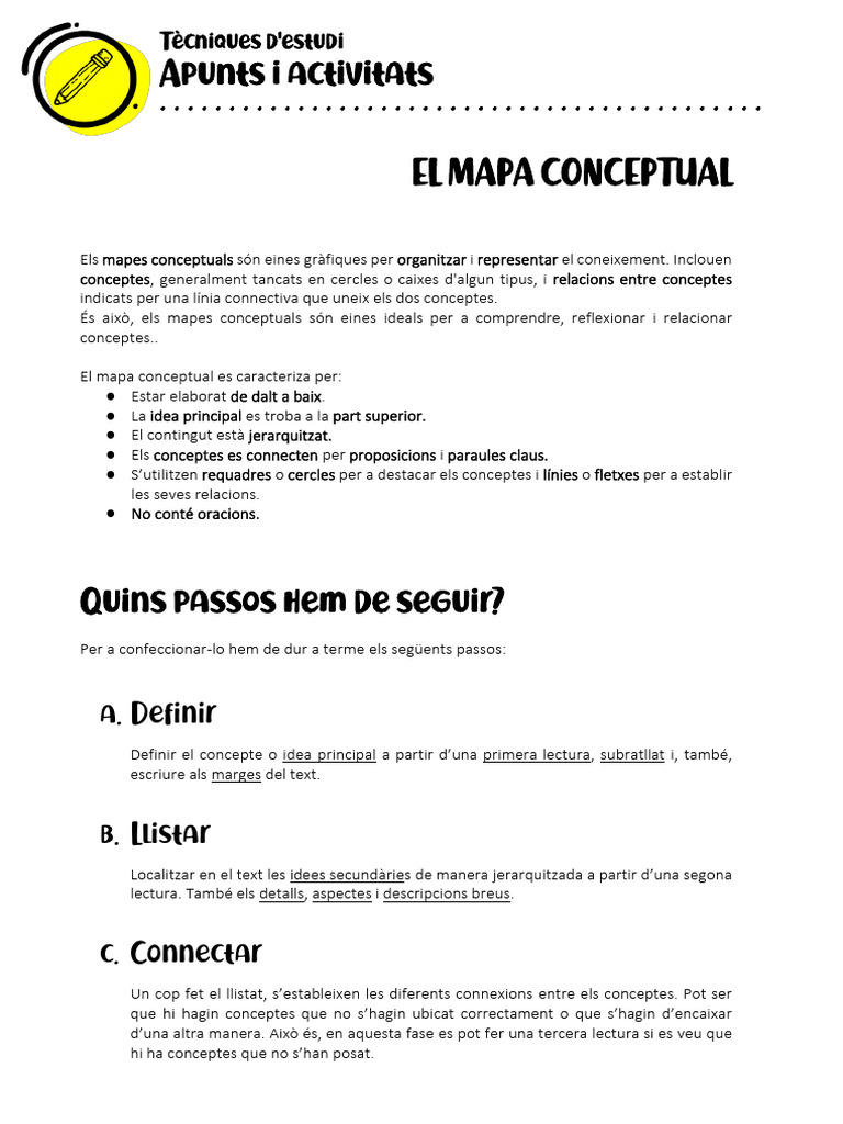 Mapa conceptual - Activitats | PDF