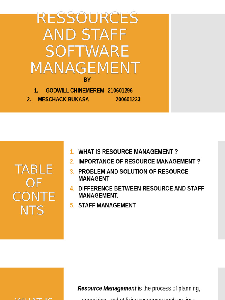 Resource and Staff Management Guide | PDF | Workload | Skill