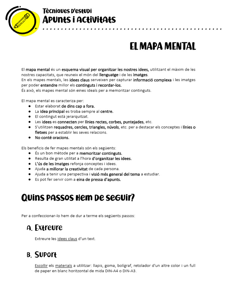 Mapa Mental - Activitats | PDF