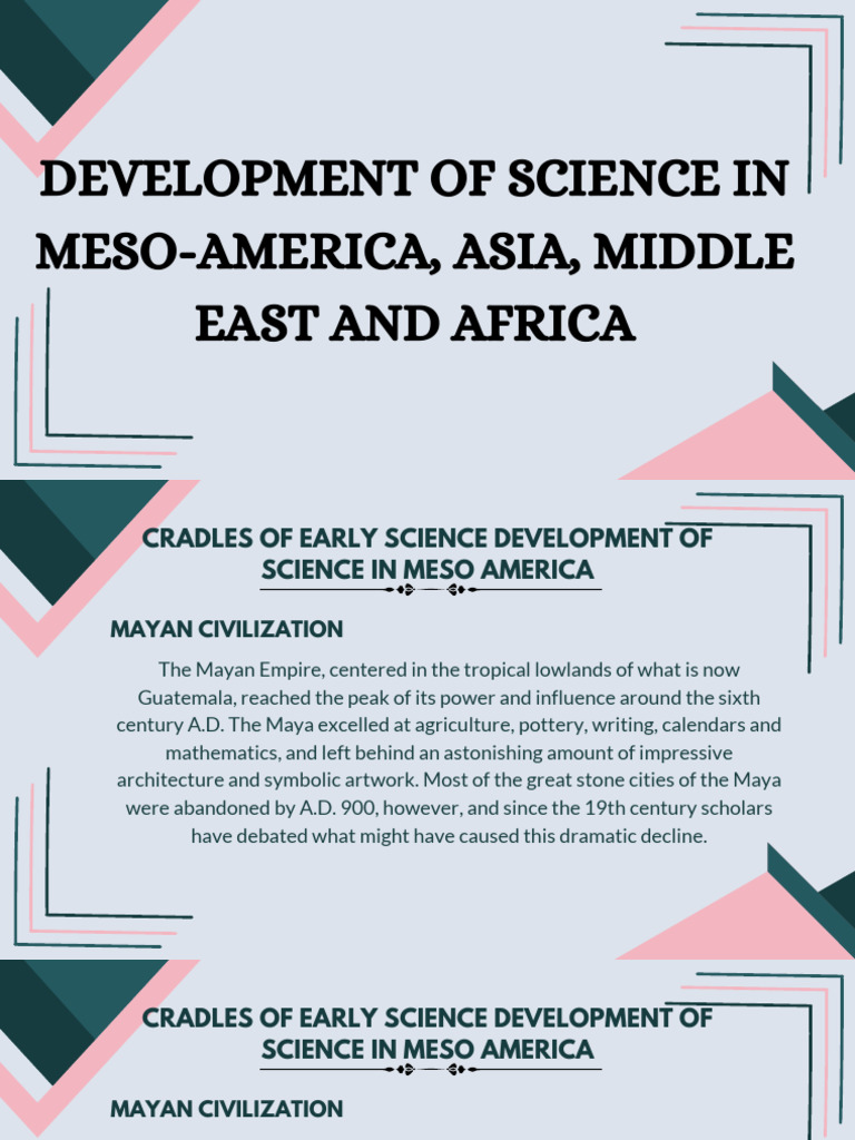 Development in Science in Meso-America, Asia, Middle East, and Africa ...