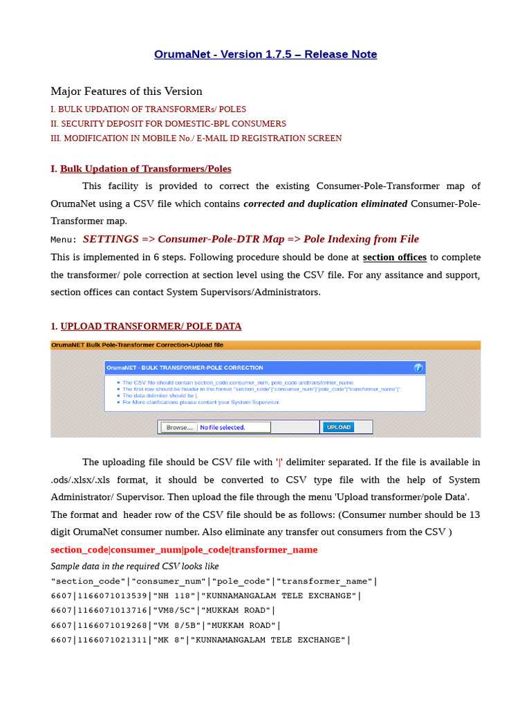 ReleaseNote OrumaNet Ver 1.7.5 | PDF | Comma Separated Values | Software