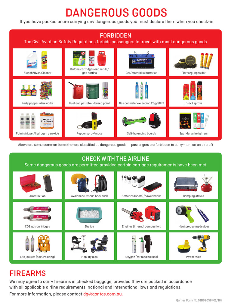 Prohibited and Check With Airline Dangerous Goods | PDF
