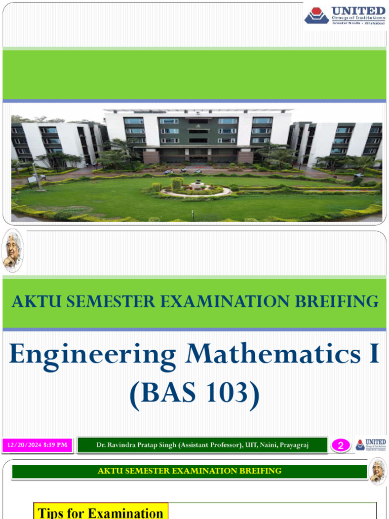 Breifing Maths I (BAS 103) | PDF | Mathematics | Science Education