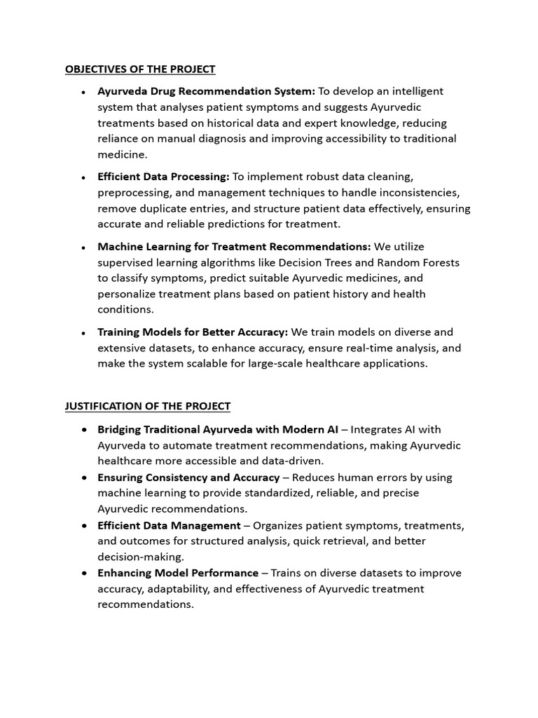 Objectives of The Project | PDF