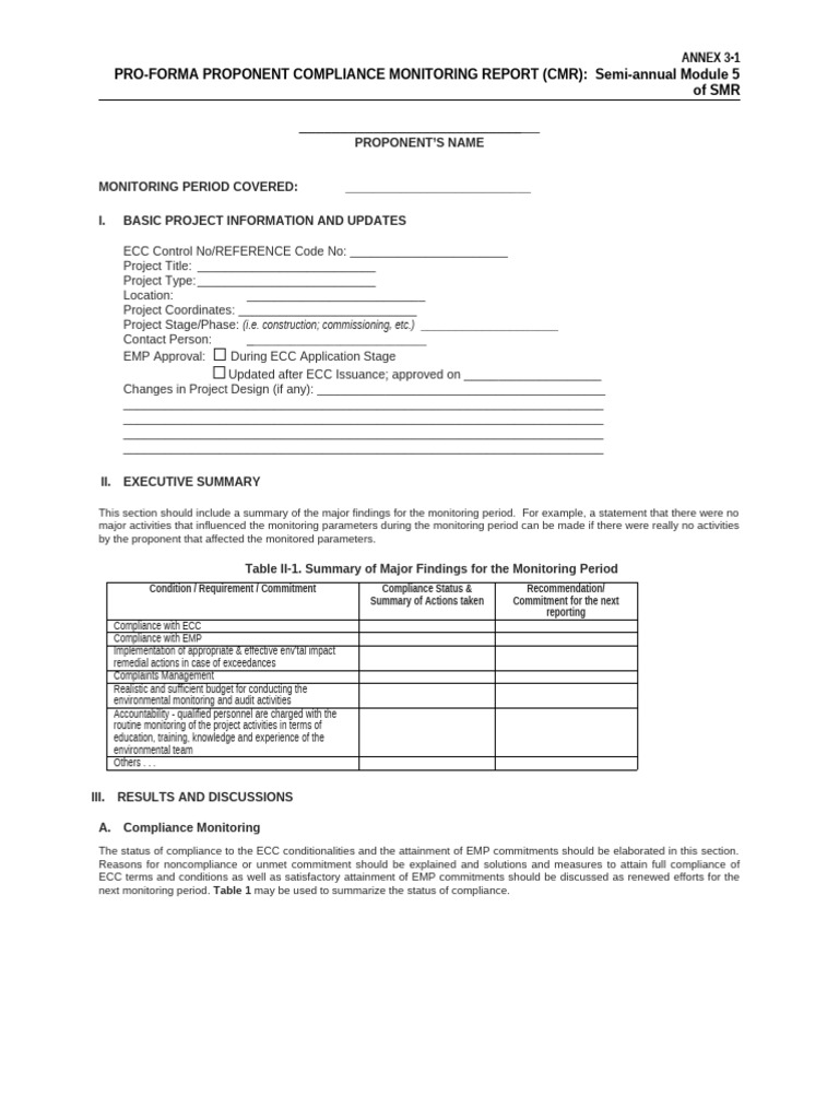 CMR-Pro-Format | PDF | Environmental Impact Statement | Regulatory ...