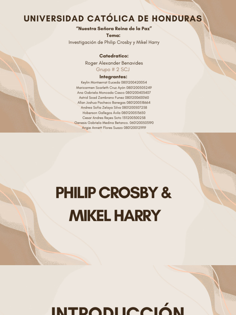Philip Crosby y Mikel Harry | PDF | Six Sigma | Sistema de manejo de ...