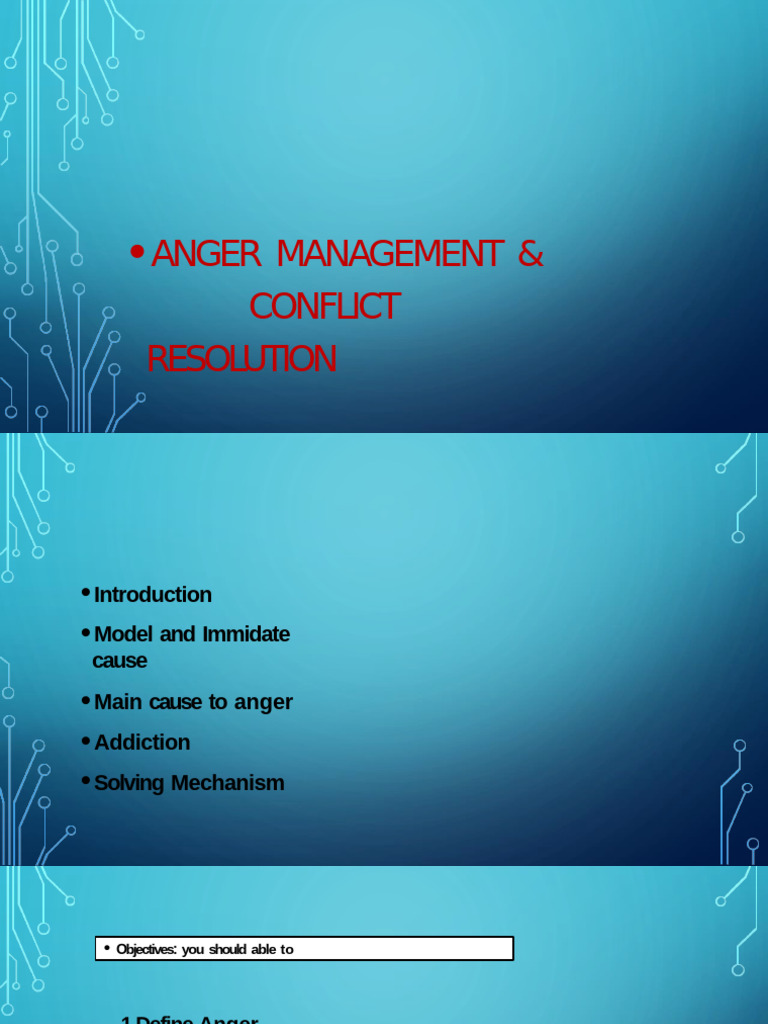 Anger Management and Conflict Resolution | PDF | Anger | Mental Health