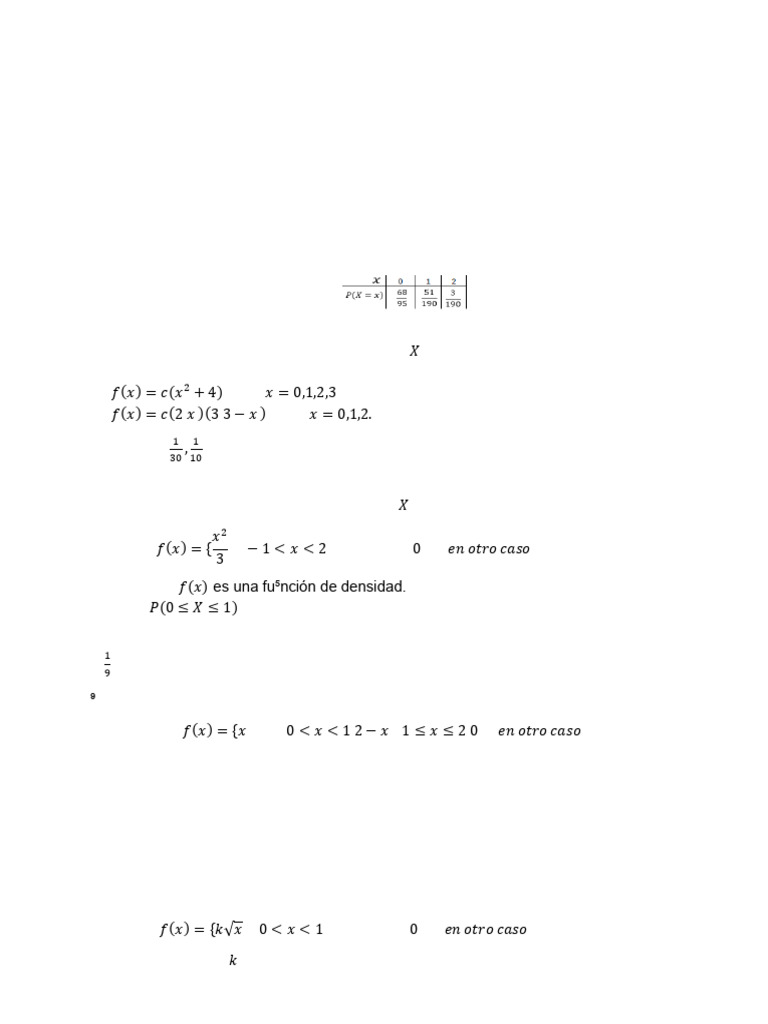 Taller de Distribuciones de Probabilidad Discreta y Continua | PDF | Probabilidad | Variable ...