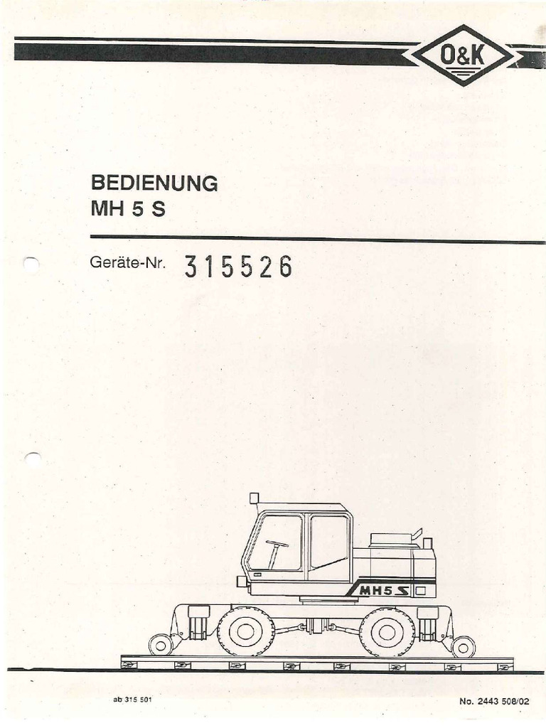 Manual - O&K MH 5 S | PDF