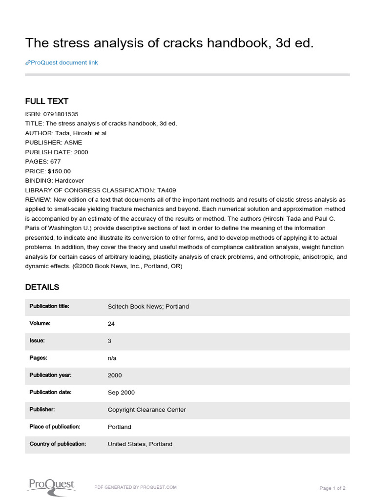 ProQuestDocuments 2024-09-22 | PDF | Fracture | Books