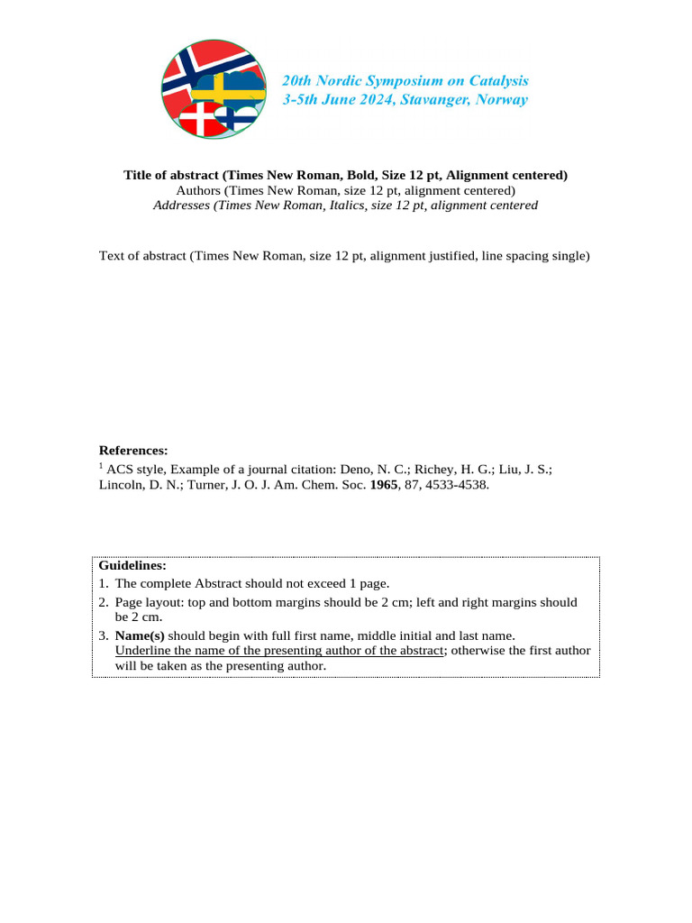 Abstract Template | PDF