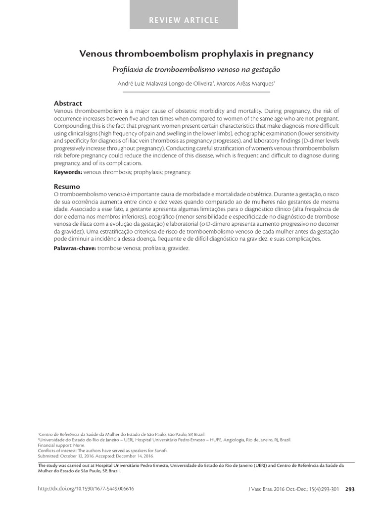 VTE Prophylaxis in Pregnancy | PDF | Thrombosis | Pregnancy