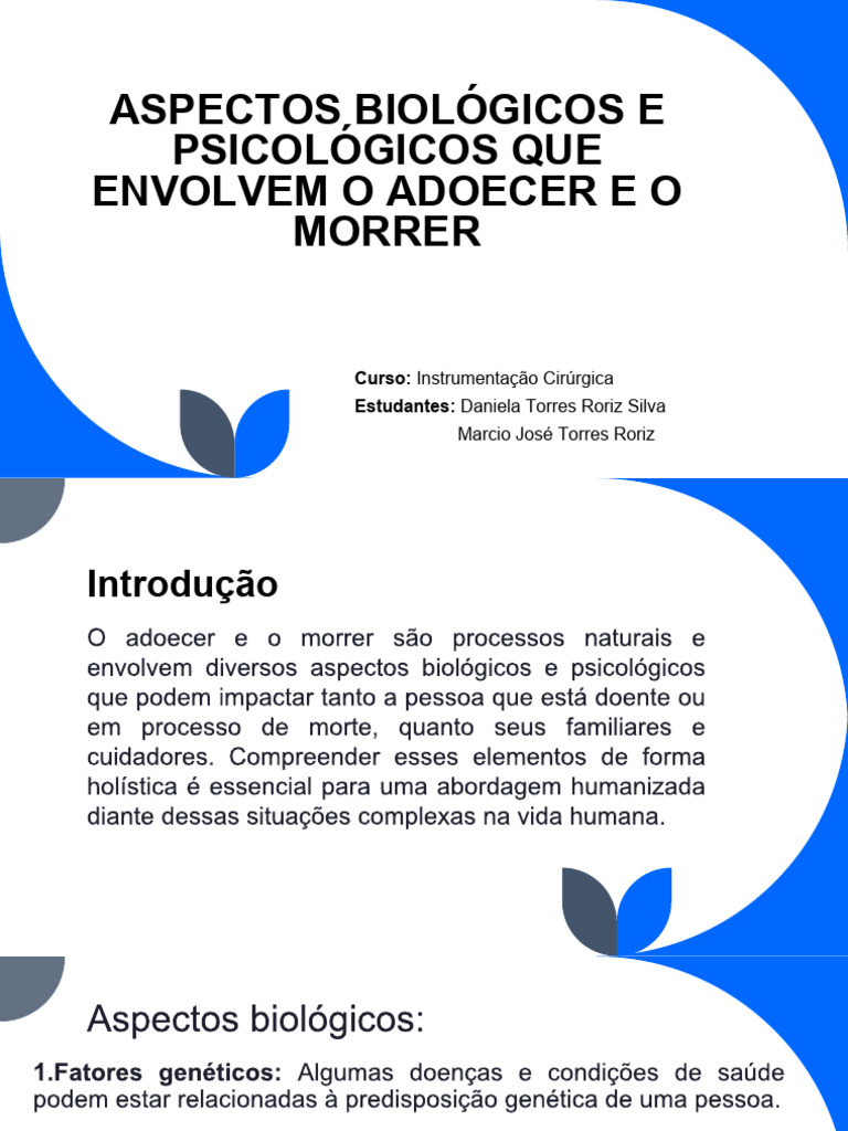 aspectos Biológicos e psicológico | PDF