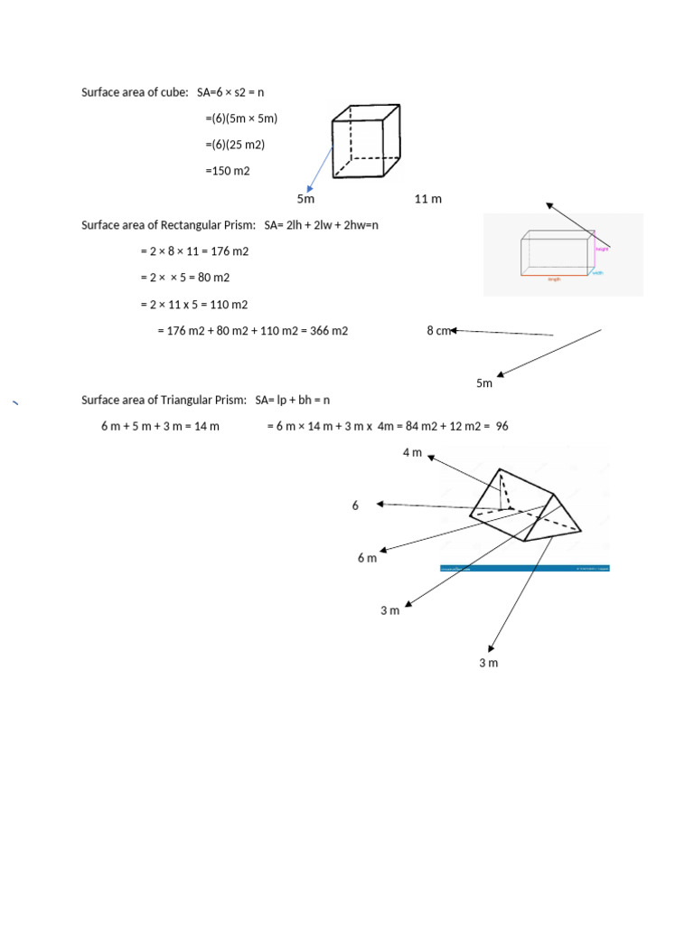 Surface Area | PDF