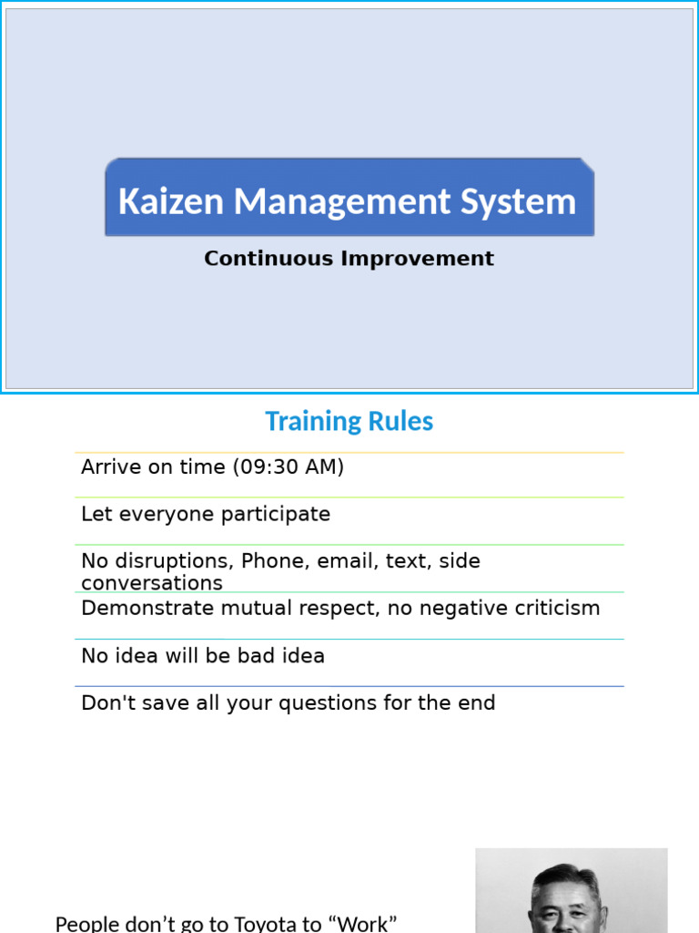 Kaizen | PDF | Production And Manufacturing