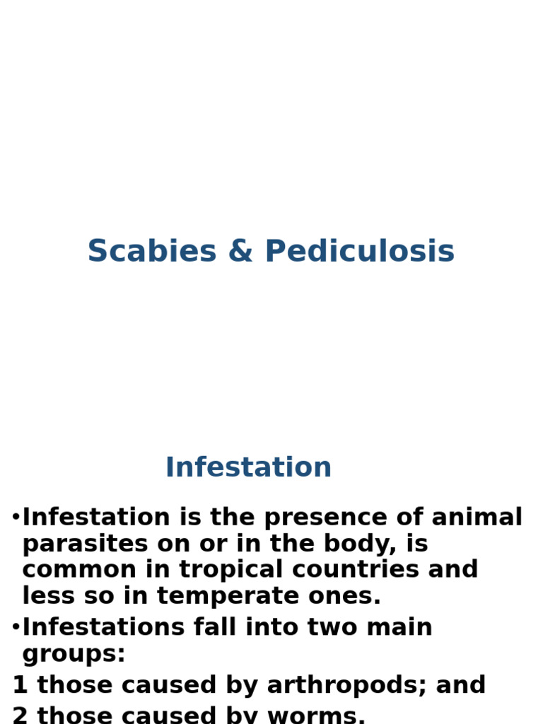 scabies | PDF | Medical Specialties | Diseases And Disorders