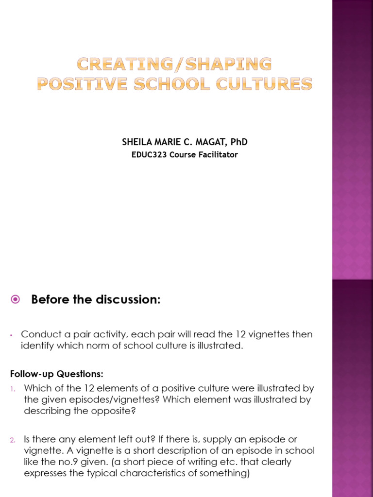 Leaders Shaping Positive School Culture | PDF | Teachers | Learning
