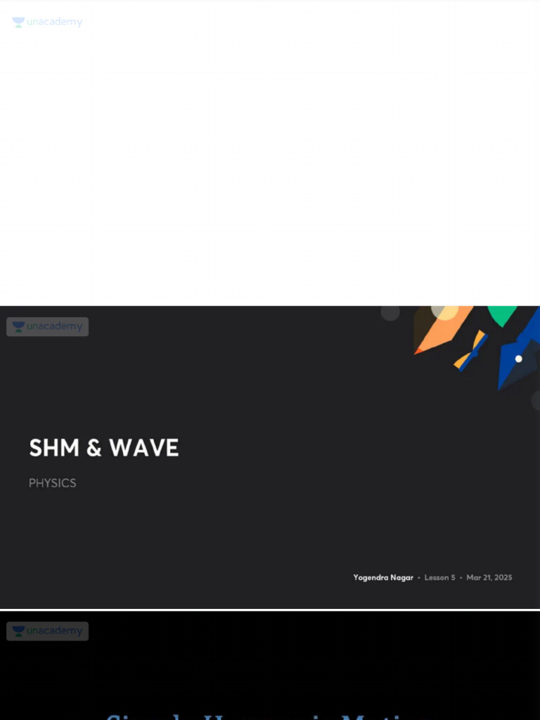 SHM and Wave 01 ( (Atulya) ) | PDF