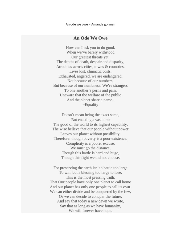 Đỗ Minh Thành - An Ode We Owe | PDF