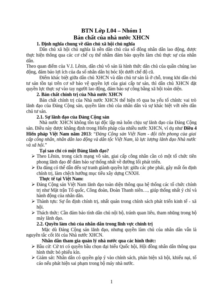 BTN L P L04 - Nhóm 1 | PDF