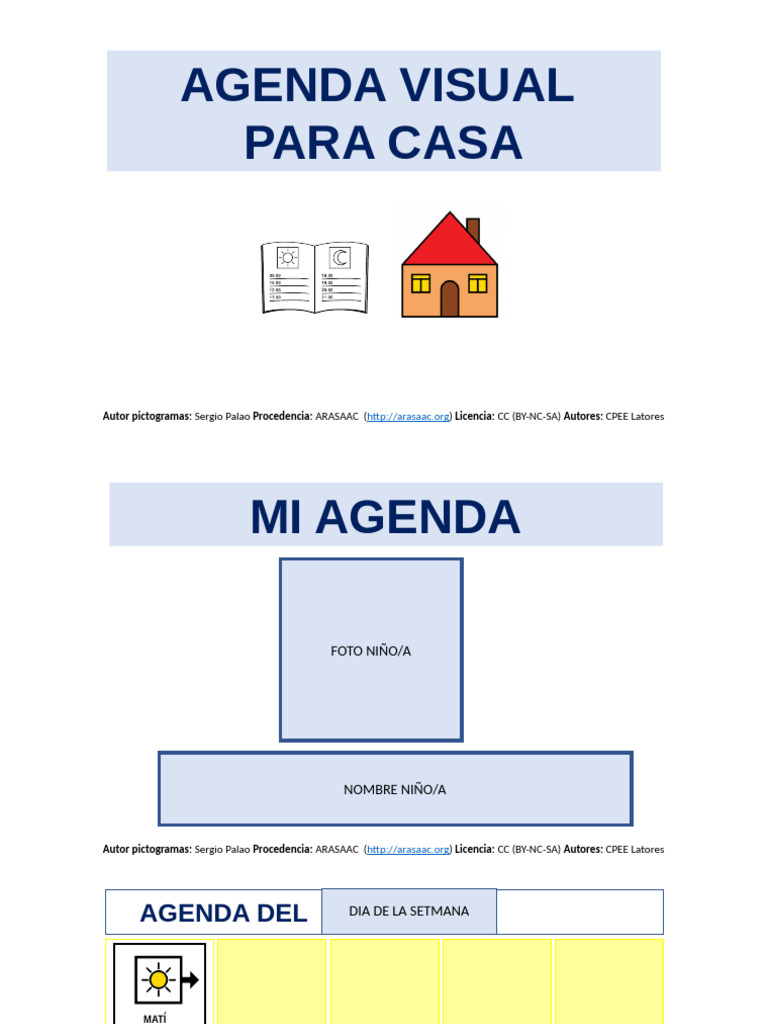 Agenda Visual para Casa | PDF