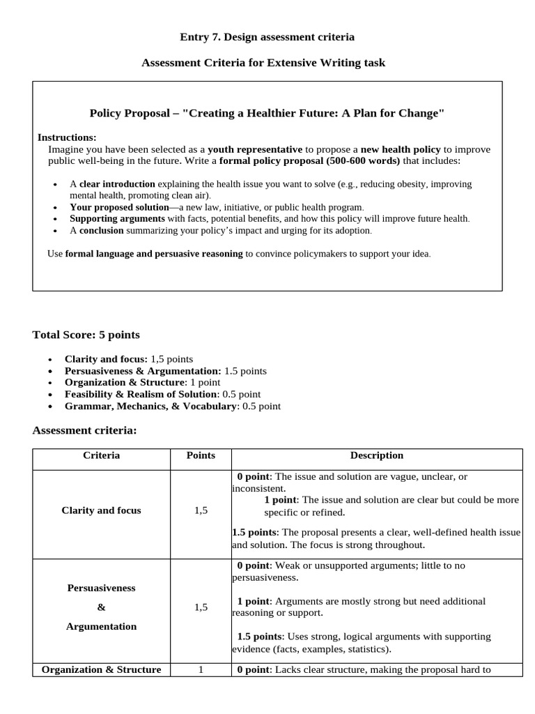 Entry 7. Design Criteria Dildora | PDF | Argument | Reason