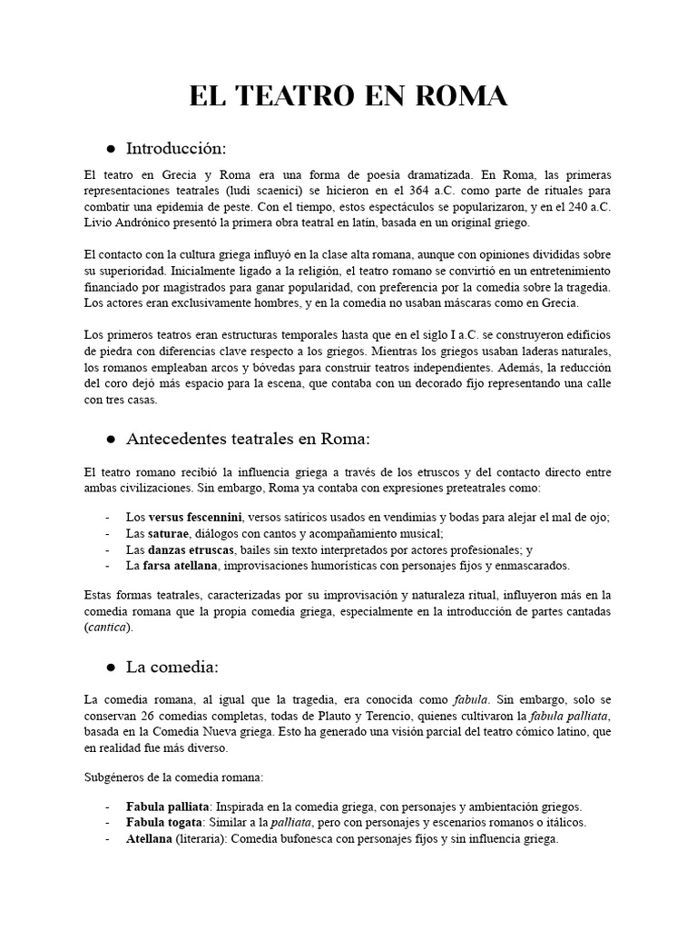 Literatura TEATRO | PDF | Teatro | Comedia