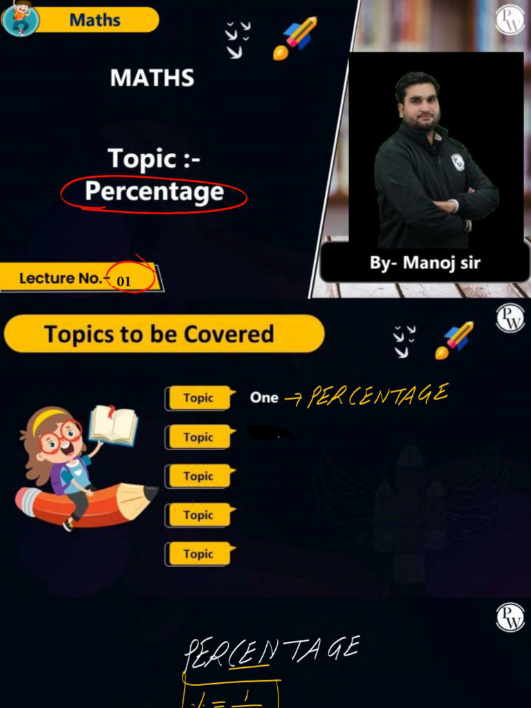 Percentage 01 - Class Notes PDF | PDF